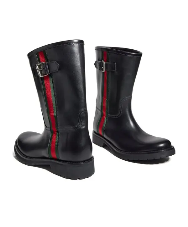 Gucci Web Detailed Boots