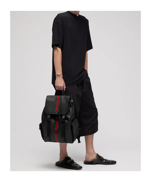 Gucci Web Trademark Medium Backpack