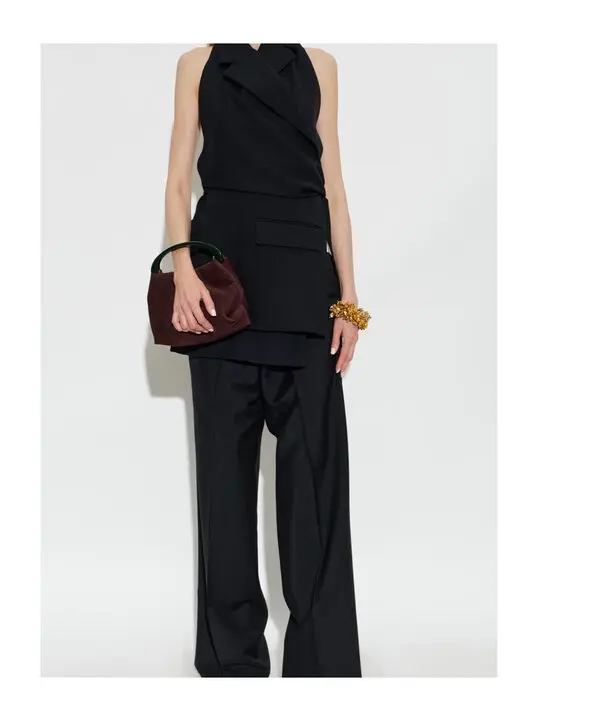 Dries Van Noten Backless Wool Twill Top