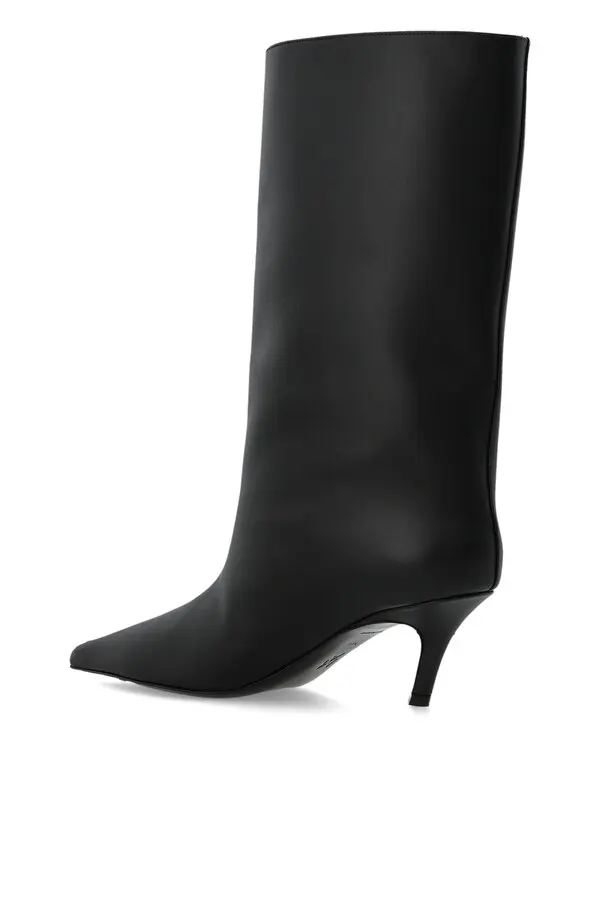 Amina Muaddi Fiona Pointed-toe Ankle Boots
