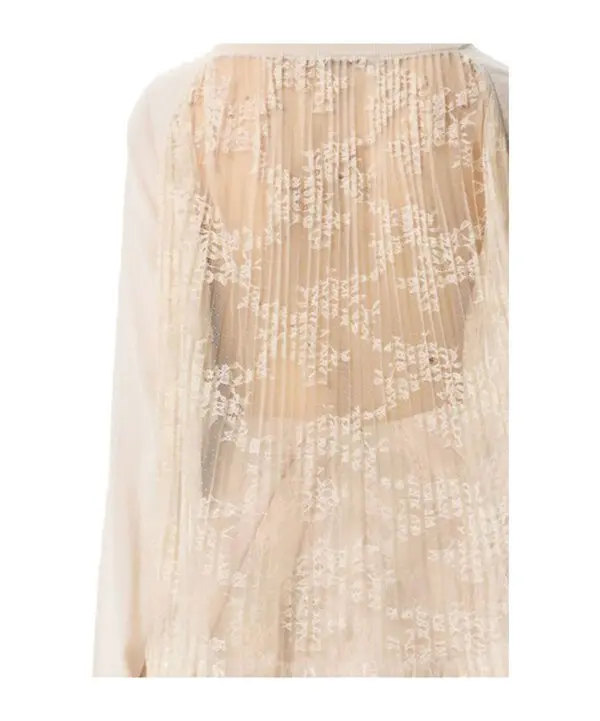 Blumarine Long Sleeve Sweater - Nude