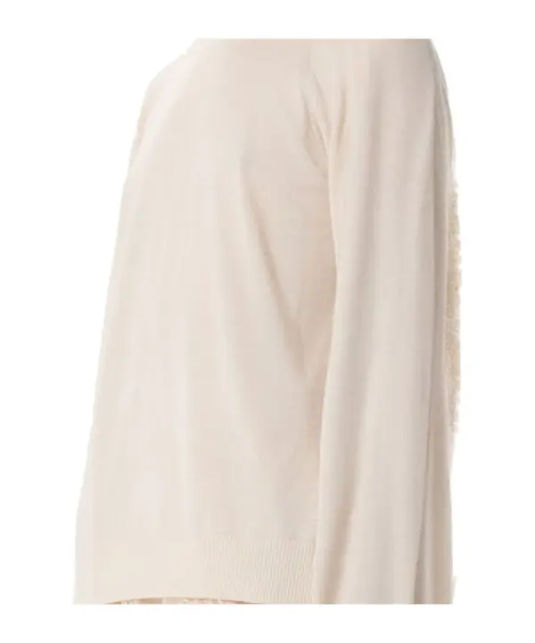Blumarine Long Sleeve Sweater - Nude
