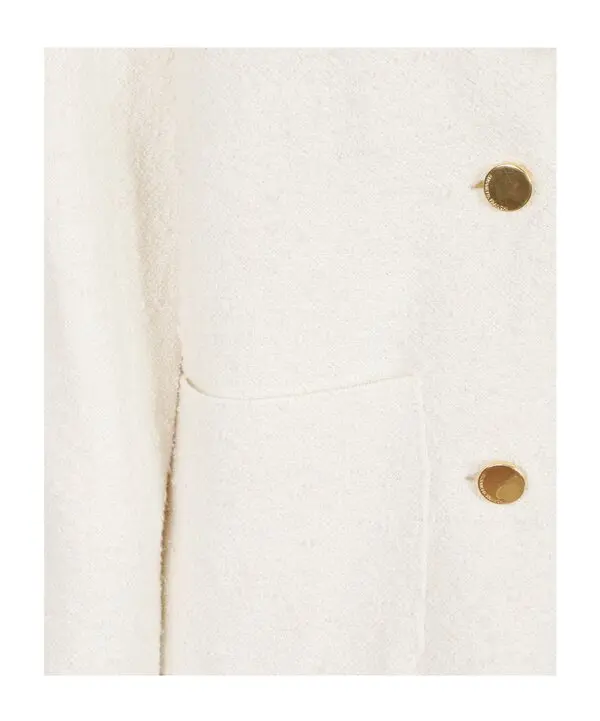 Elisabetta Franchi Double-breasted Fringed Knit Top