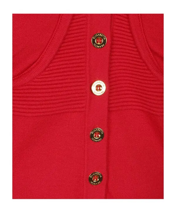 Elisabetta Franchi Corset-style V-neck Cardigan