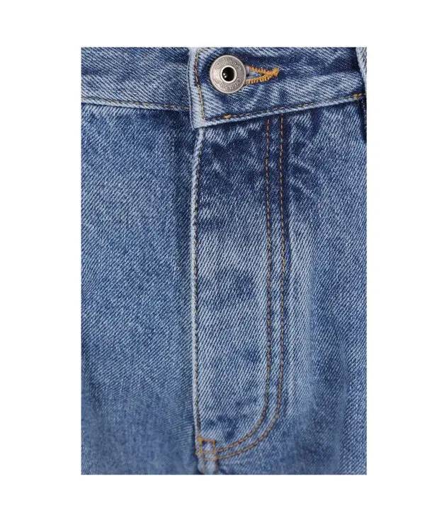 Off-White Logo Printed Straight Leg Jeans