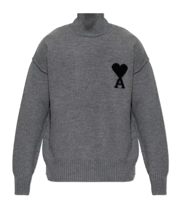 AMI Paris De Coeur Roll-neck Sweater