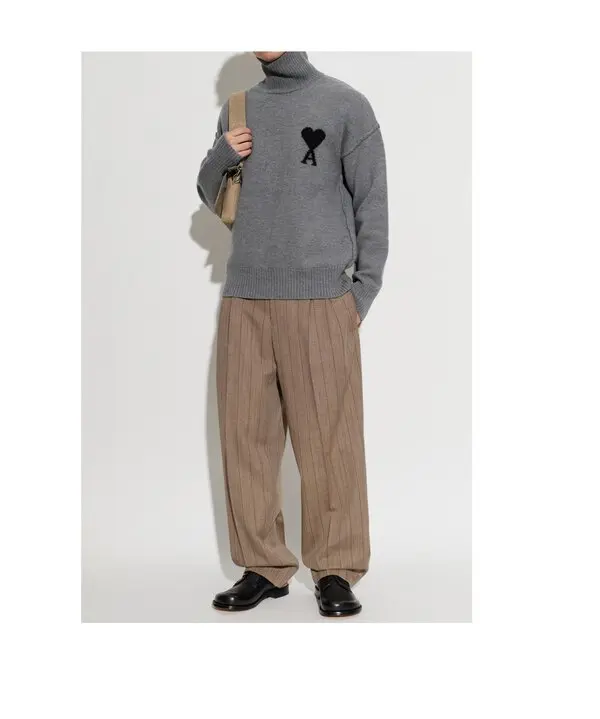 AMI Paris De Coeur Roll-neck Sweater