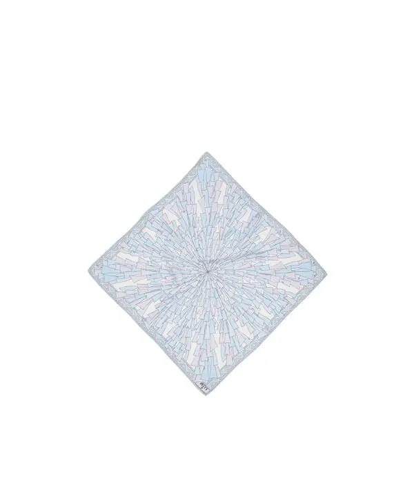 Emilio Pucci Baiadera Print Silk Scarf - Light Blue