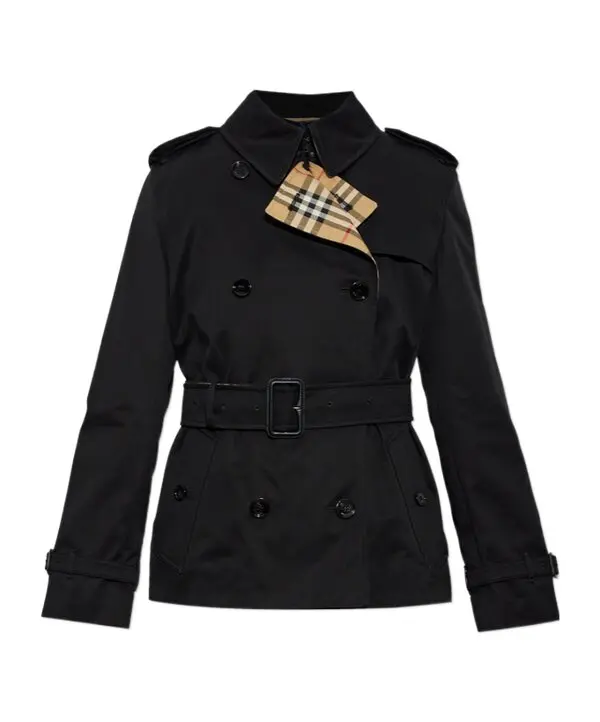 Burberry Garbardine Lakefield Trench Jacket - Black