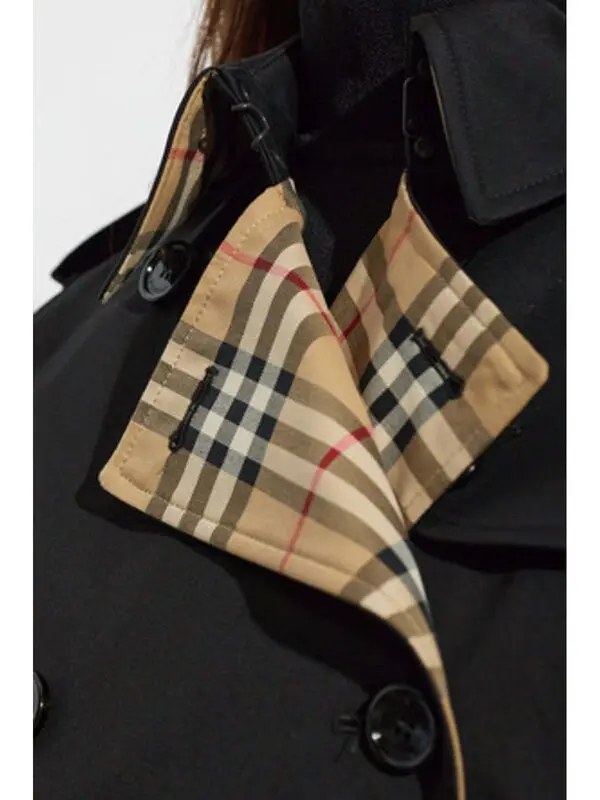Burberry Double Breasted Belted Short Trench Coat