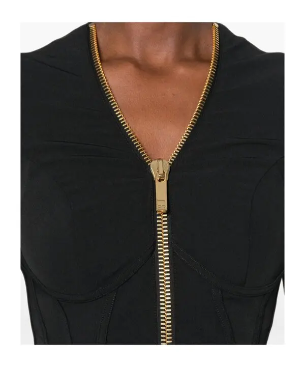 Elisabetta Franchi Zip-up Corset-style Jacket