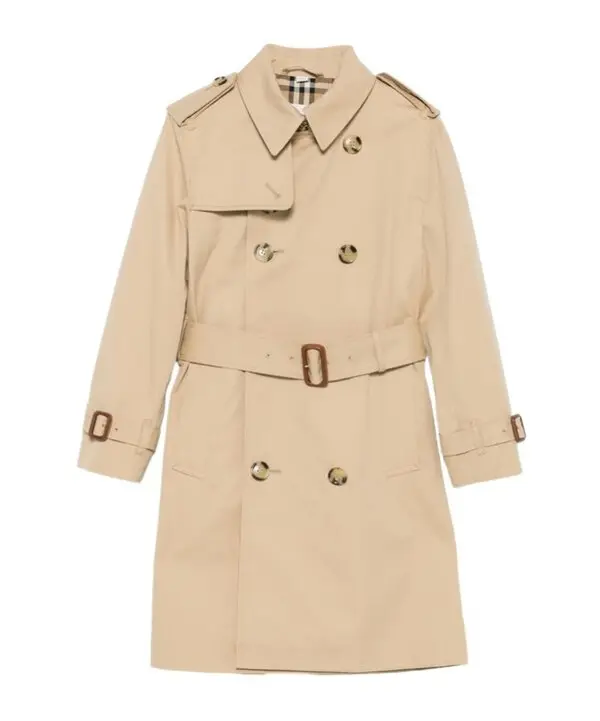 Burberry Long-sleeved Trench Coat - Nude