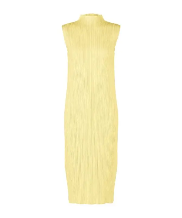Issey Miyake Ruched High-neck Dress