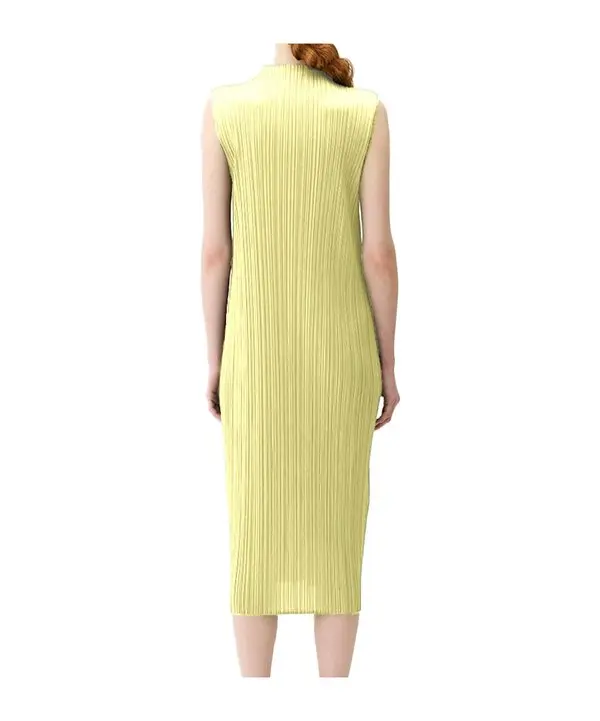 Issey Miyake Ruched High-neck Dress