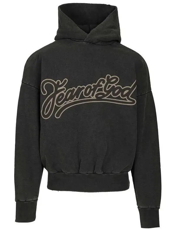 Fear Of God Vintage Logo Hoodie - Black