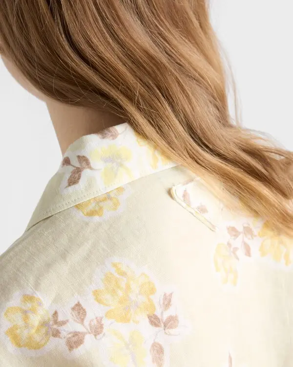 Prada Floral Print Old Linen Shirt