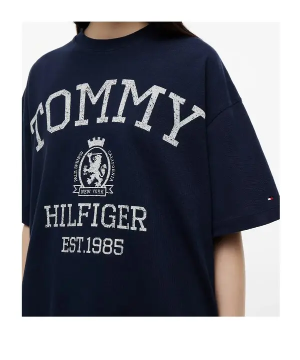 Tommy Hilfiger Logo-print Drop-shoulder T-shirt