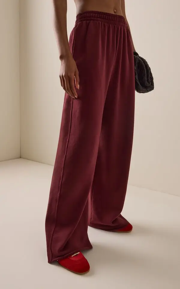 SLVRLAKE Cotton Wide Sweatpants - Red