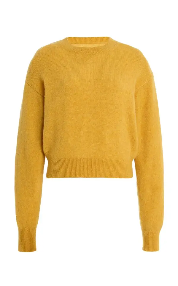 Ossou Ada Draped Wool Sweater - Yellow