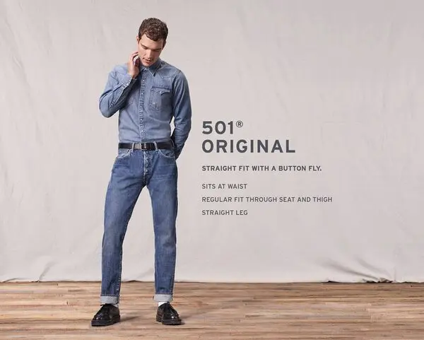 LEVI'S 501 Original Fit Ripped Jeans
