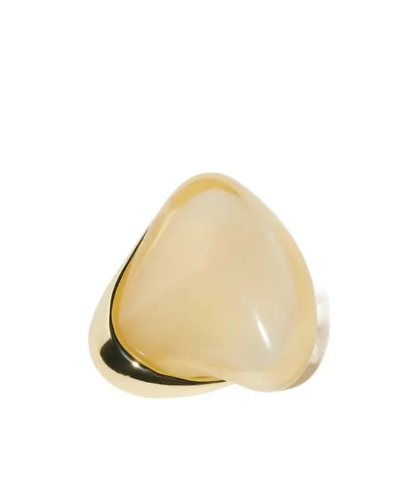 MAXCO. Resin And Metal Brooch - Yellow