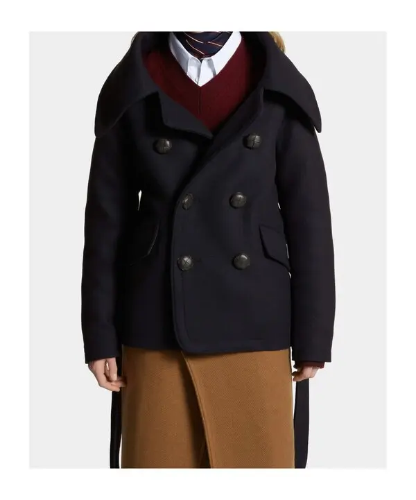 Dsquared2 Double Breasted Belted Peacoat