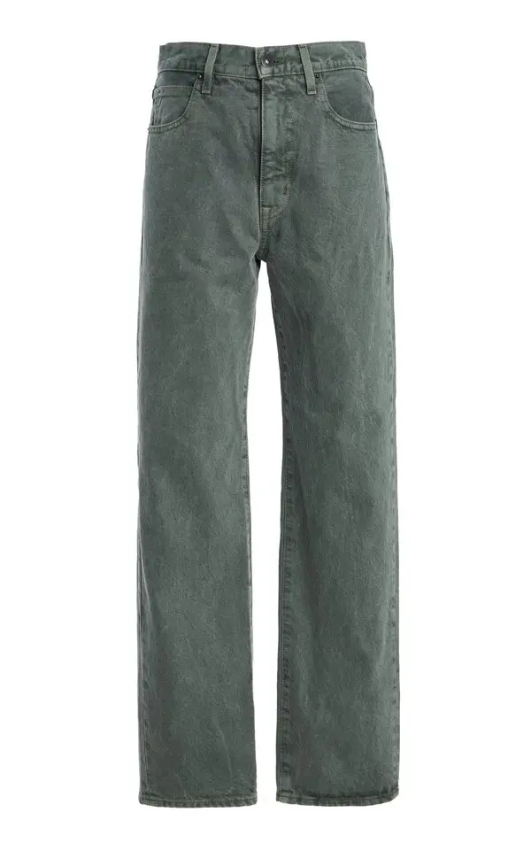 SLVRLAKE London Rigid High-rise Straight-leg Jeans - Green