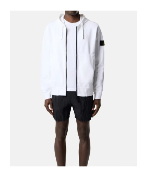Stone Island Regular-fit Zip-up Hooded Sweatshirt With Pockets