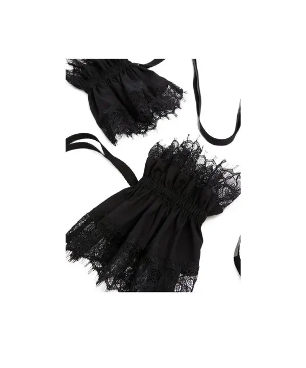 ANN DEMEULEMEESTER Birte Lace-ruffle Cuffs - Black