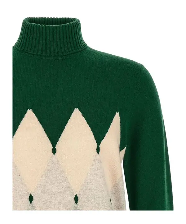 BALLANTYNE Diamond Intarsia Turtleneck Sweater