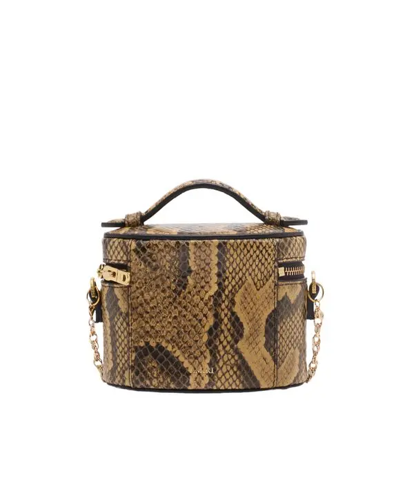 Amiri Nano Snake-effect Logo-plaque Vanity Mini Bag
