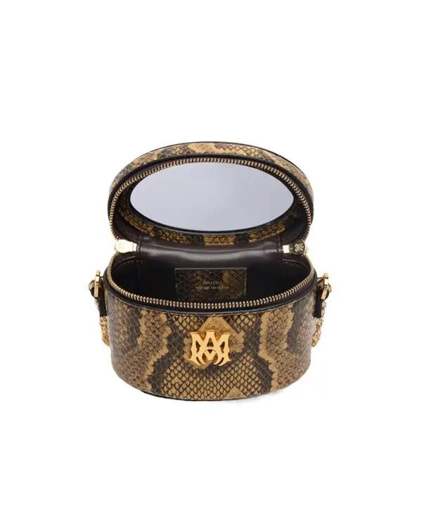 Amiri Nano Snake-effect Logo-plaque Vanity Mini Bag