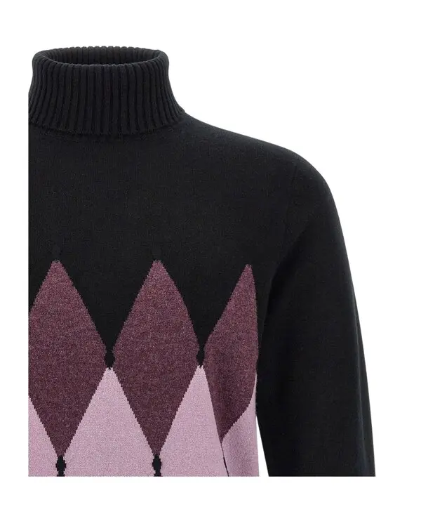 BALLANTYNE Diamond Intarsia Turtleneck Sweater