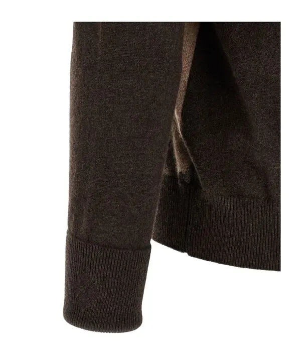 BALLANTYNE Diamond Intarsia V-neck Sweater
