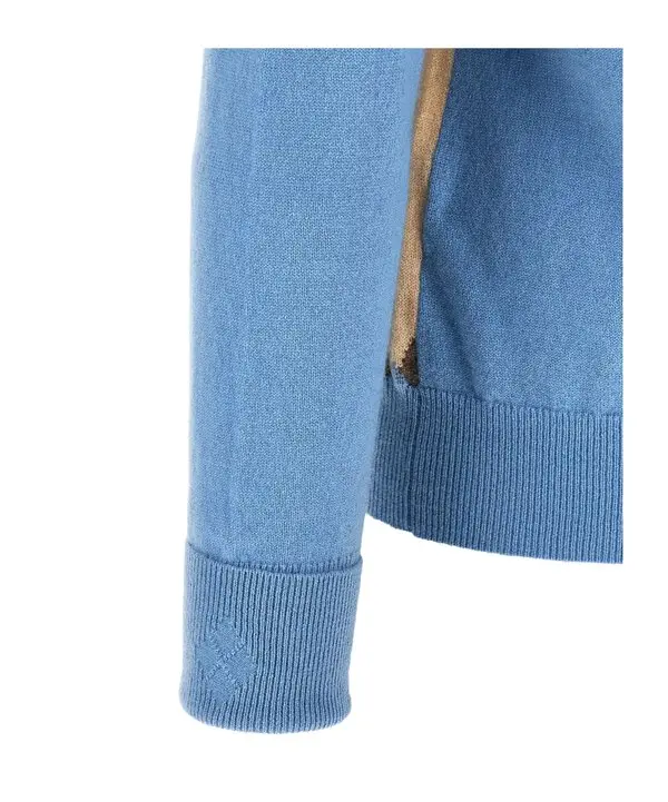 BALLANTYNE Diamond Intarsia V-neck Sweater