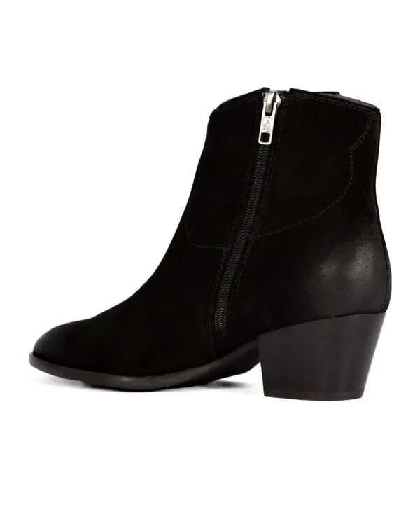 Ash Fame Texan Ankle Boots - Black