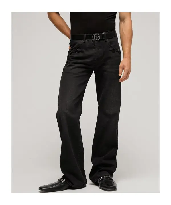 Gucci Horsebit Wide-leg Jeans