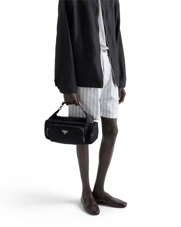 Prada Re-nylon And Saffiano Leather Shoulder Bag