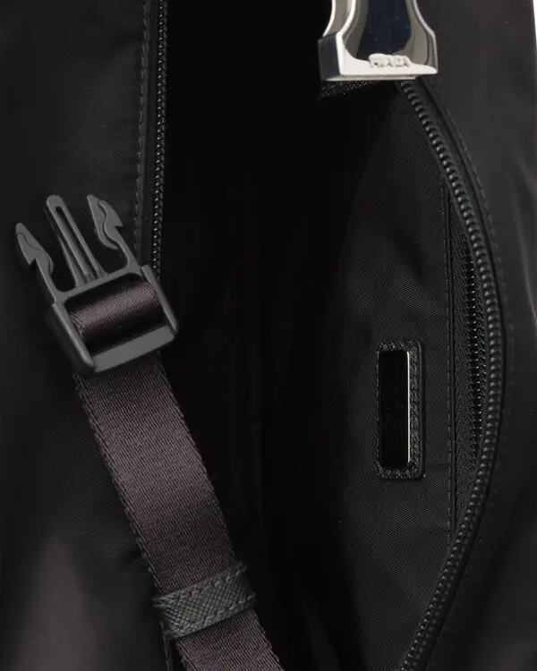 Prada Re-nylon And Saffiano Leather Shoulder Bag