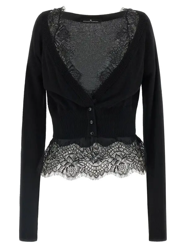 ERMANO SCERVINO Ermanno Scervino Lace Cardigan - Black