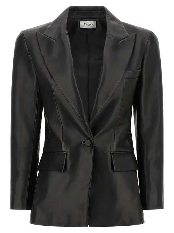 Balmain Leather Blazer