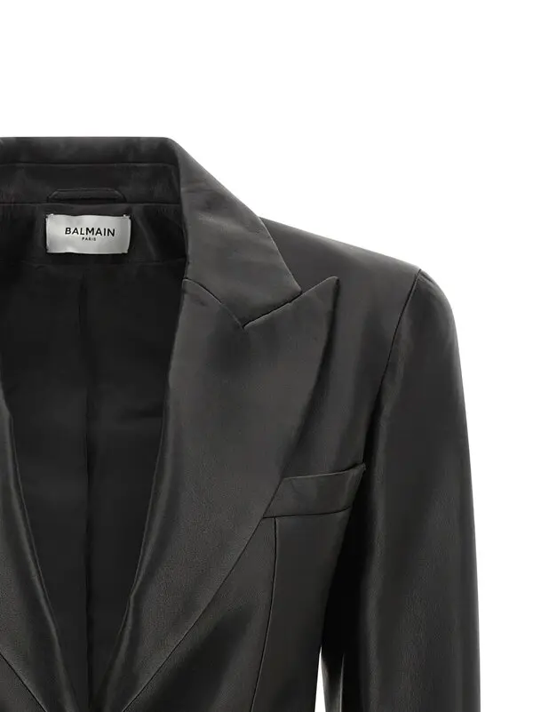 Balmain Leather Blazer