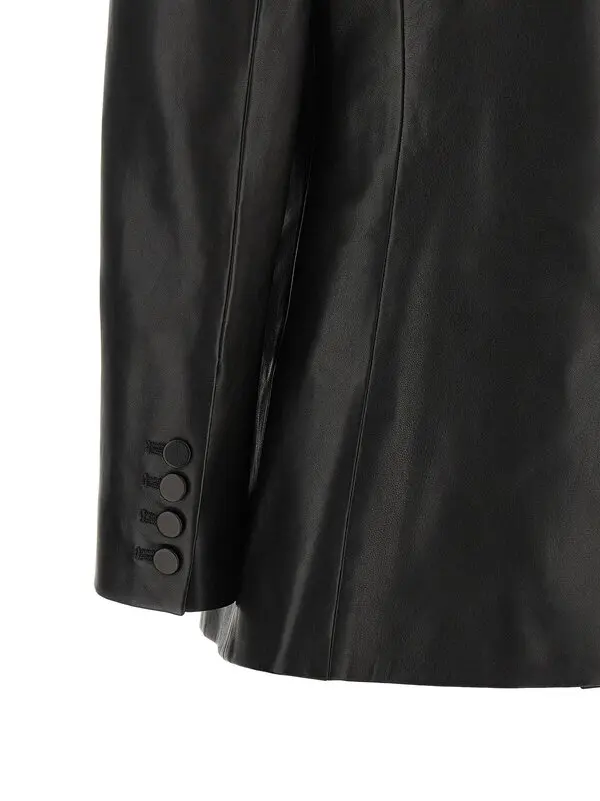 Balmain Leather Blazer