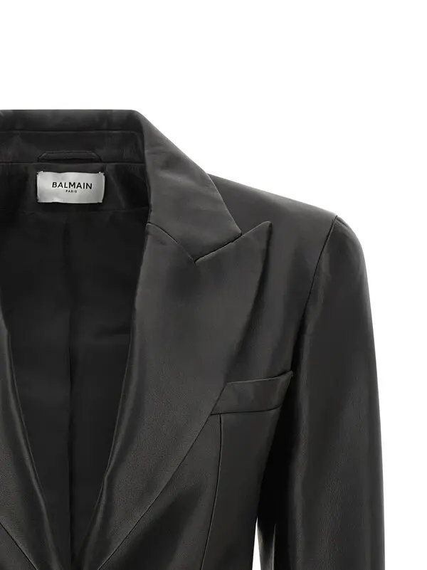 Balmain Leather Blazer