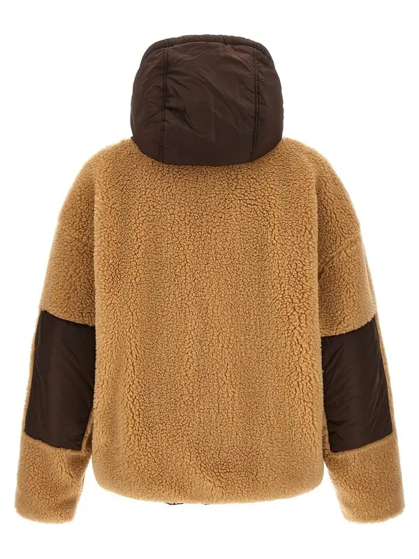 Dsquared2 Teddy Reversible Jacket With Logo Patch
