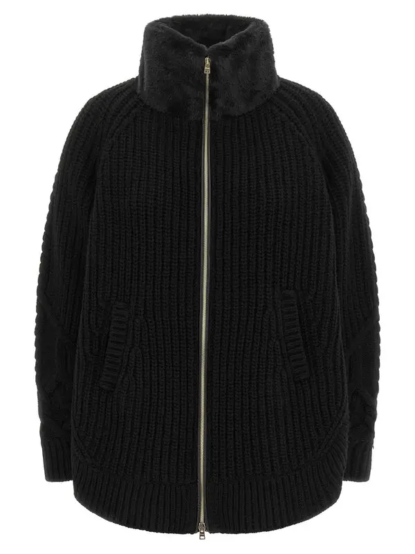 Herno Cardigan With Fur Insert