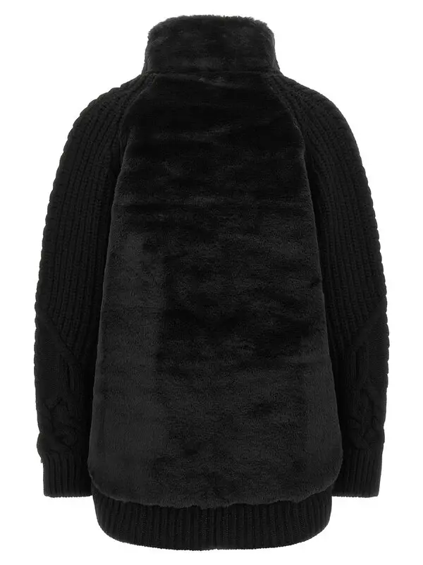 Herno Cardigan With Fur Insert