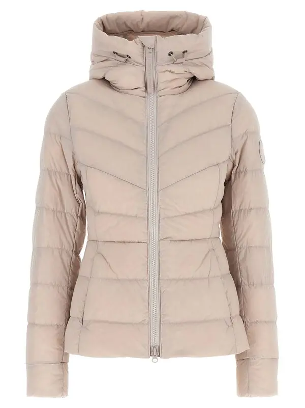 Canada Goose Quilted 'clair' Padded Down Jacket - Cream