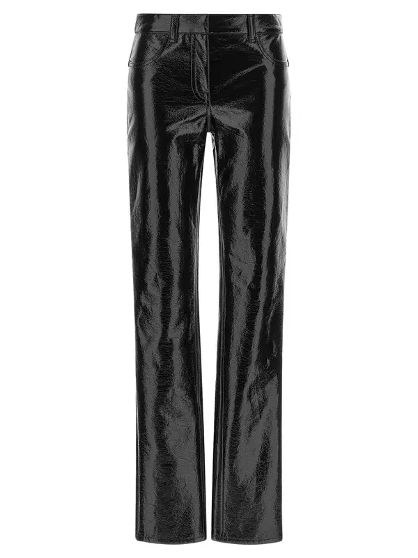 COURREGES Straight Vinyl Pants - Black