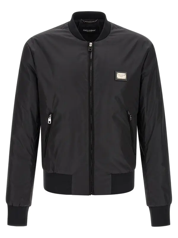 Dolce & Gabbana Logo Plaque Bomber Jacket